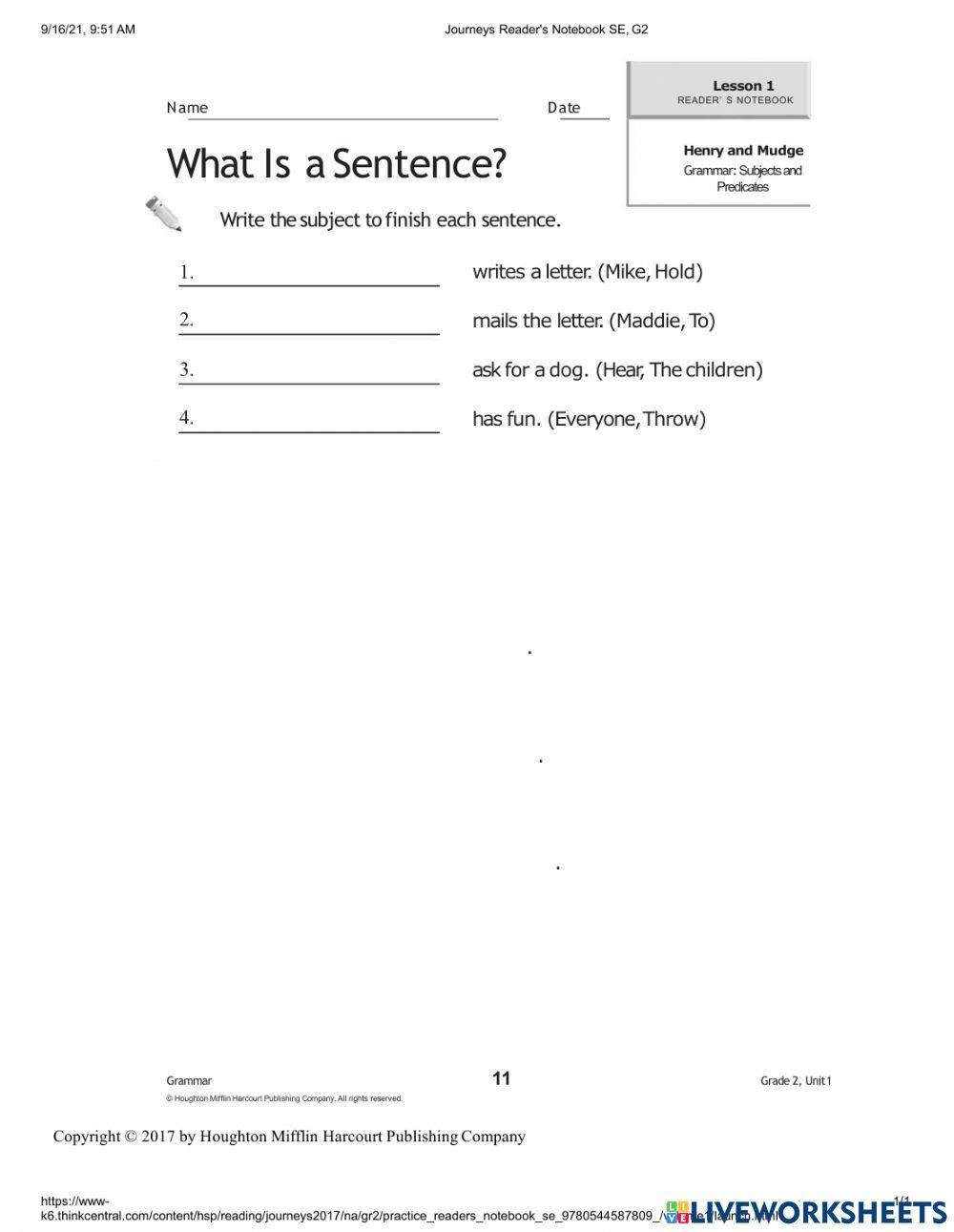 Subject 1 interactive worksheet | Live Worksheets
