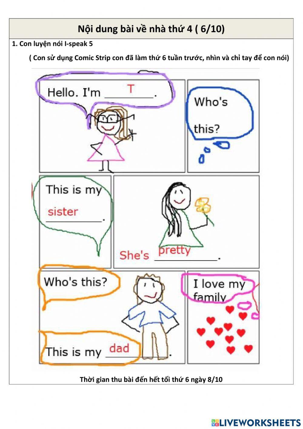 English online exercise for 1 | Live Worksheets