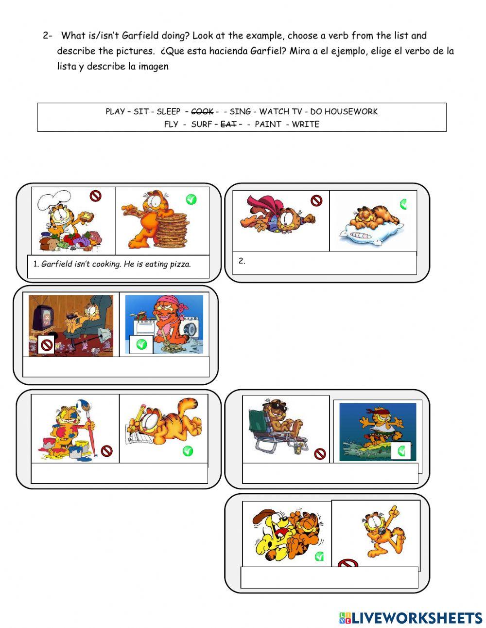 Present continuous online exercise for 4 | Live Worksheets