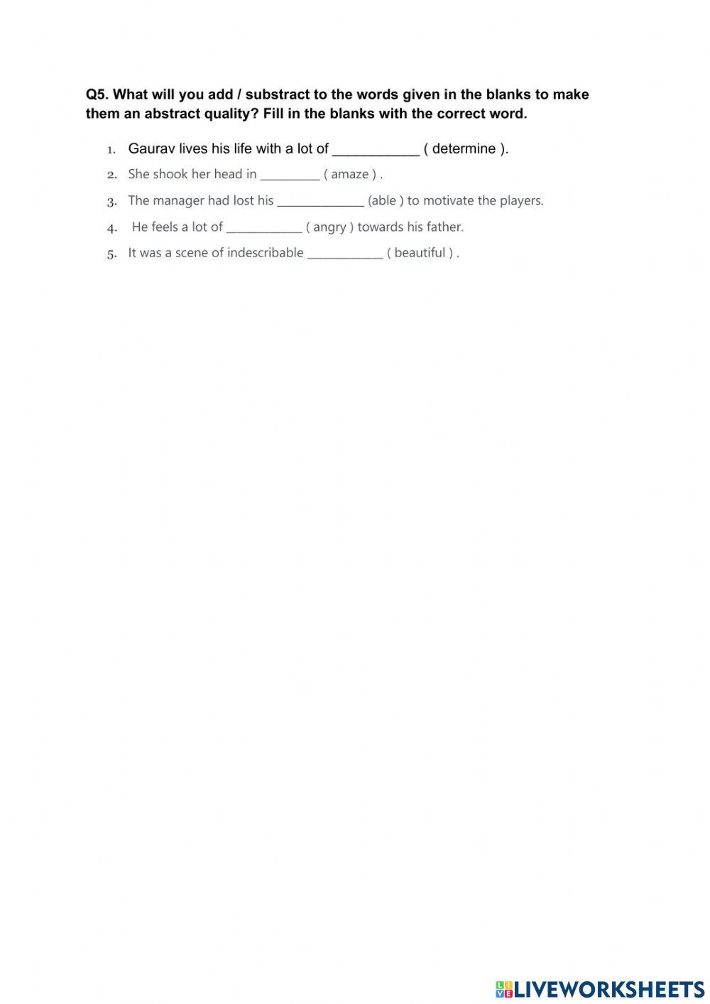 Grammar - vocabulary worksheet | Live Worksheets