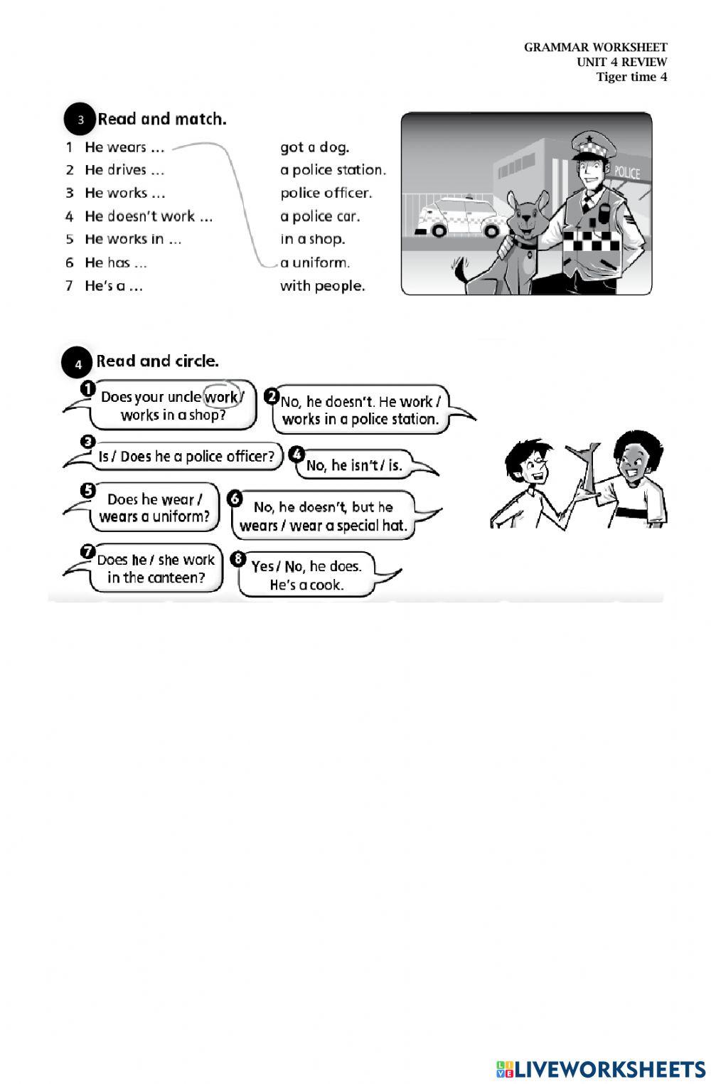 Jobs & Routines - worksheet 11 worksheet | Live Worksheets