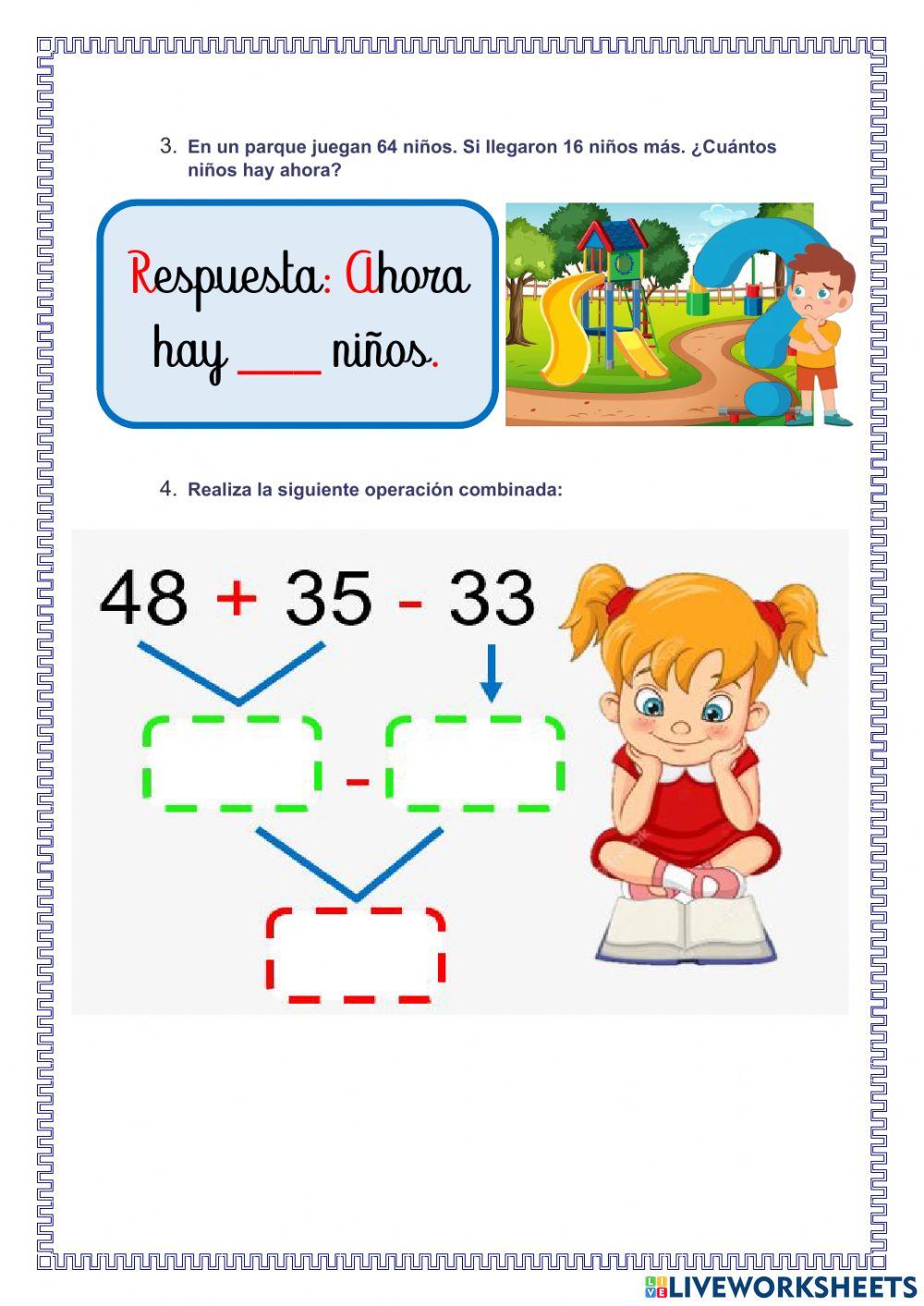 Examen de Matemática online practice | Live Worksheets