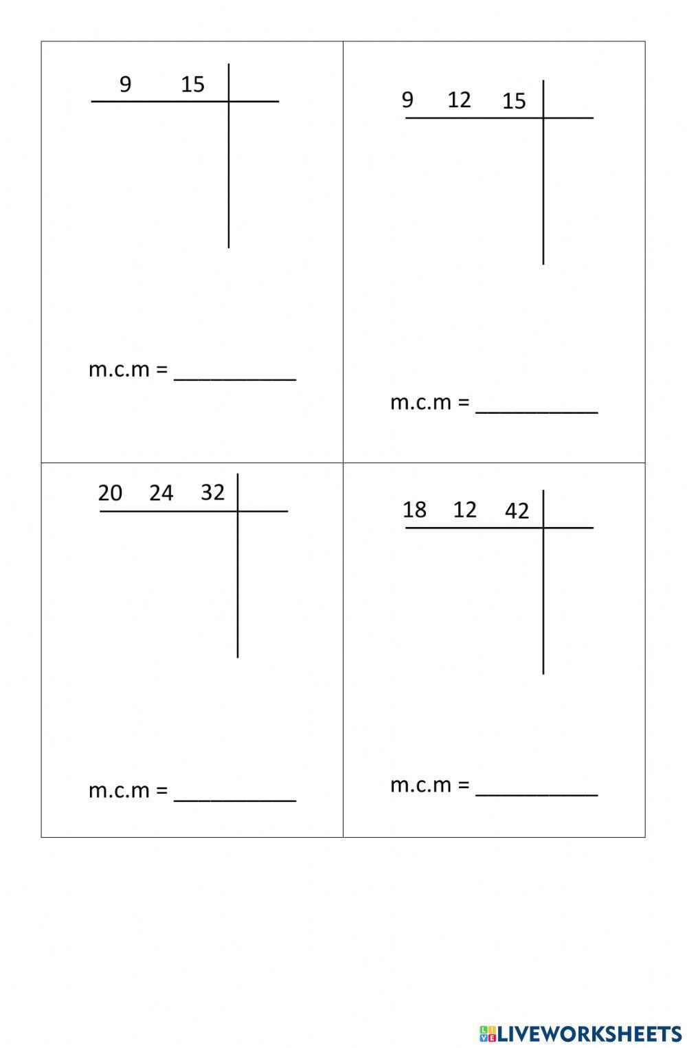 1471581 | M.c.m | Antonia Guerrero | LiveWorksheets