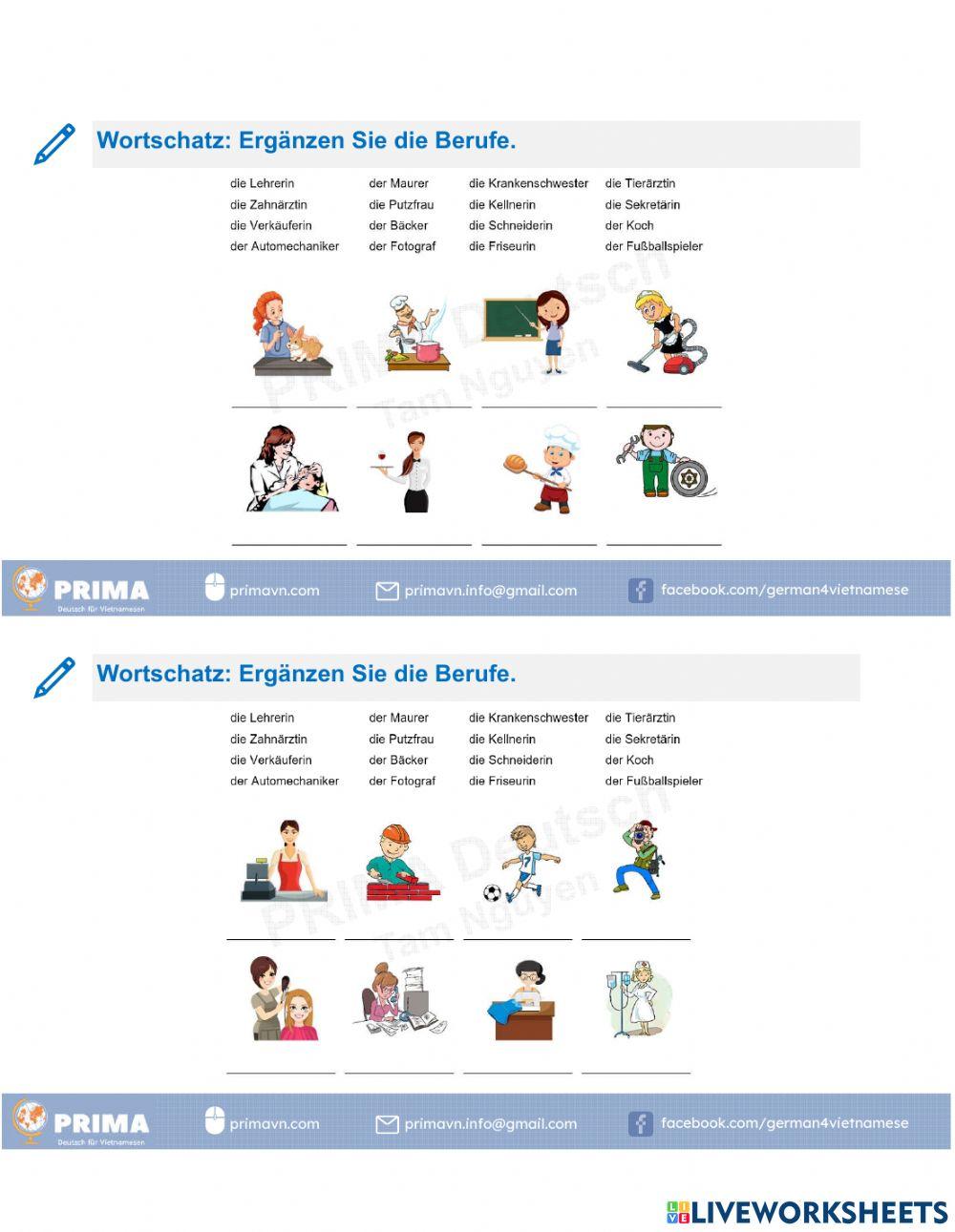 Wortschatz-A1.2-Berufe | Nguyen Ha Linh | Live