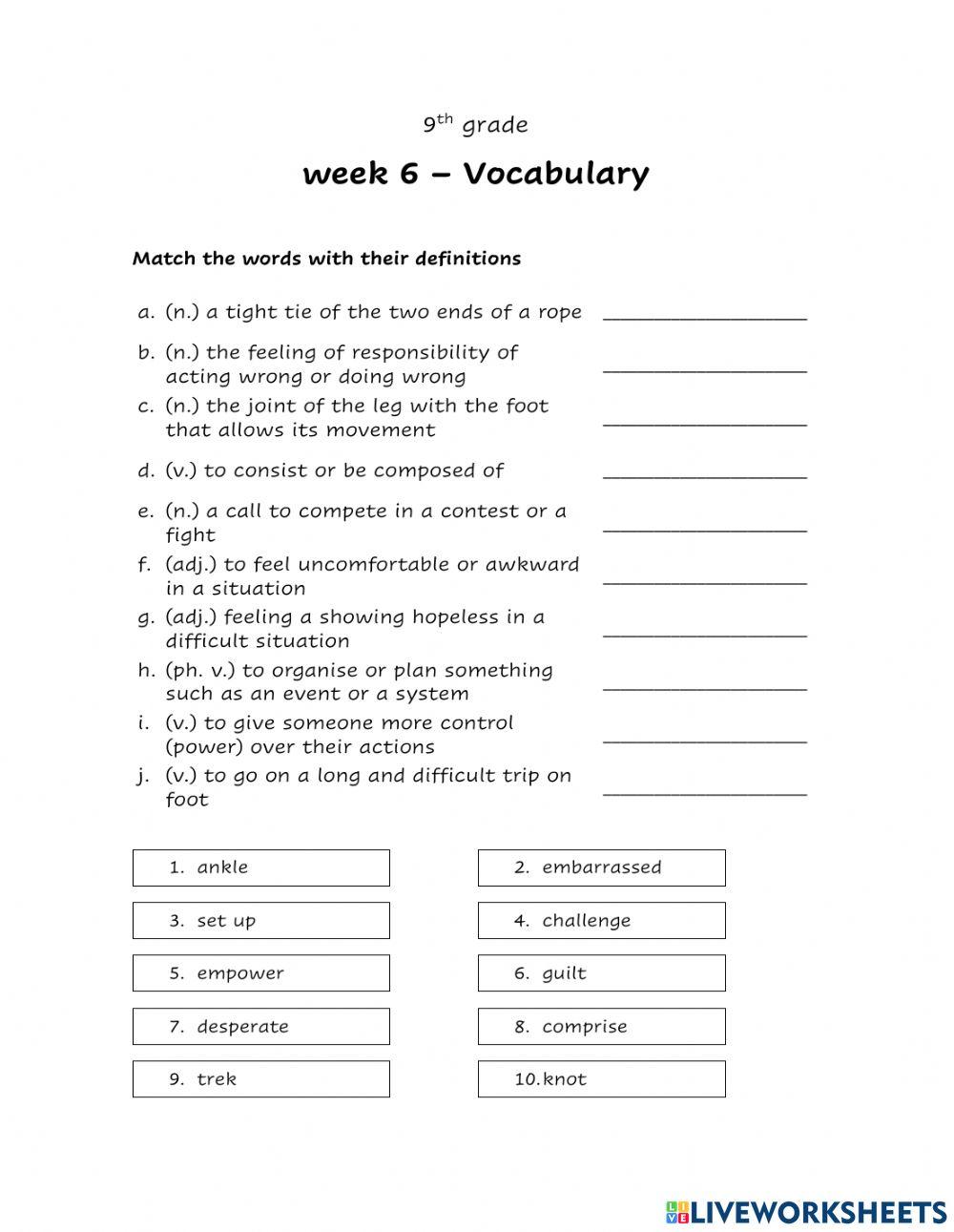 9th-grade-vocabulary-w6-worksheet-live-worksheets