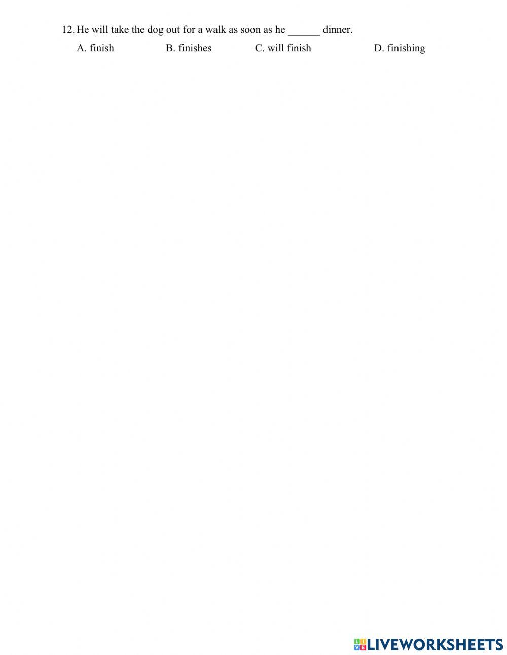 Future simple vs the present worksheet | Live Worksheets