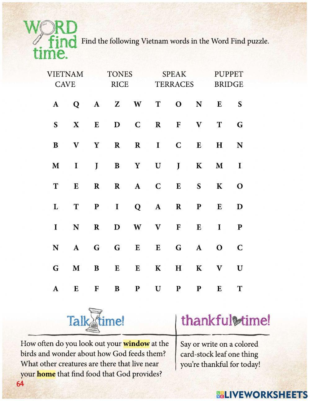 Vietnam facts worksheet | Live Worksheets