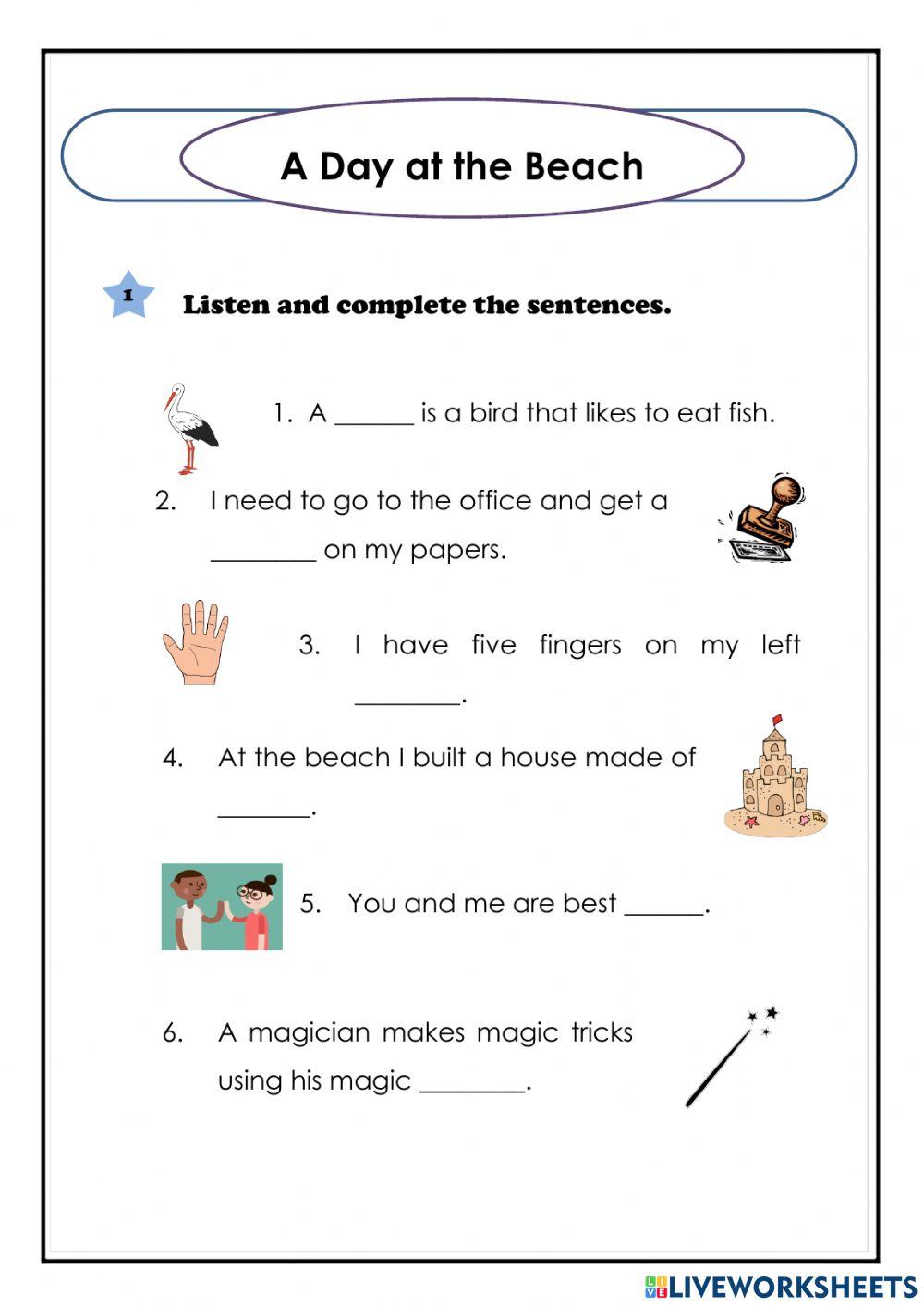 Lesson 66 (introduction) worksheet | Live Worksheets