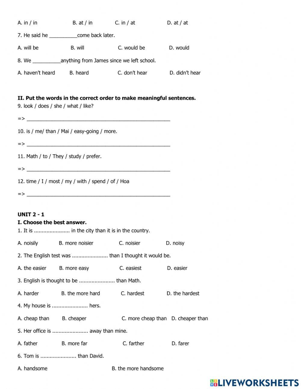 Revision 15m unit 1-2 - grade 8 1506394 | mstamenglish38