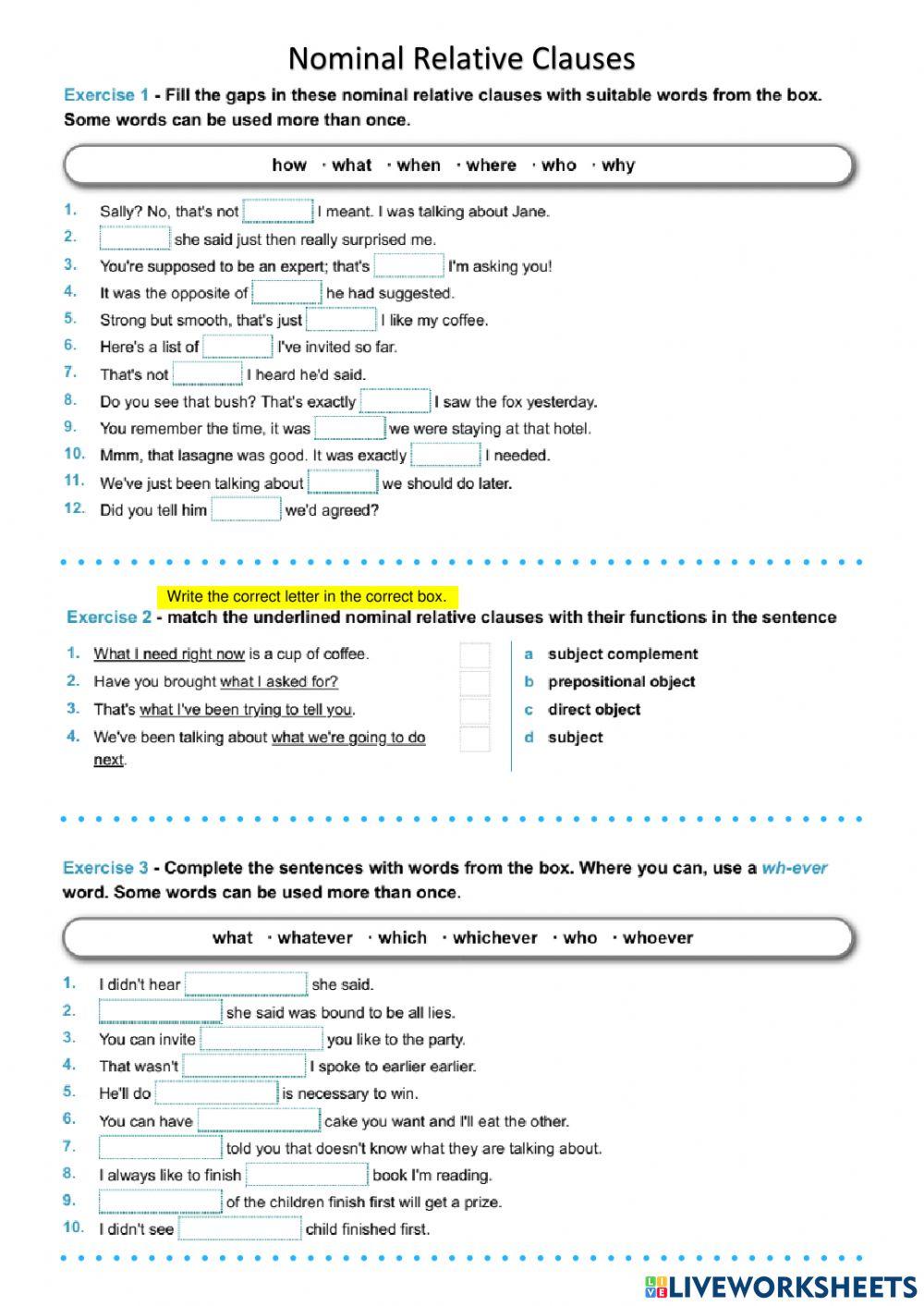 6740398 | Exploring Nominal Relative Clauses | Glenn