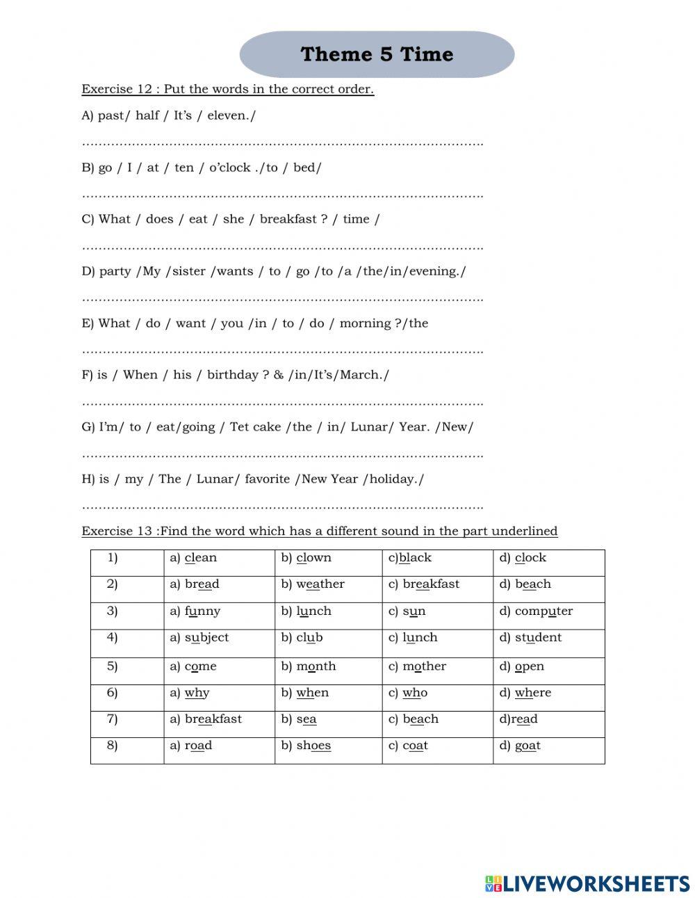 Smart Grade 4 - Theme5.3 online exercise for | Live Worksheets
