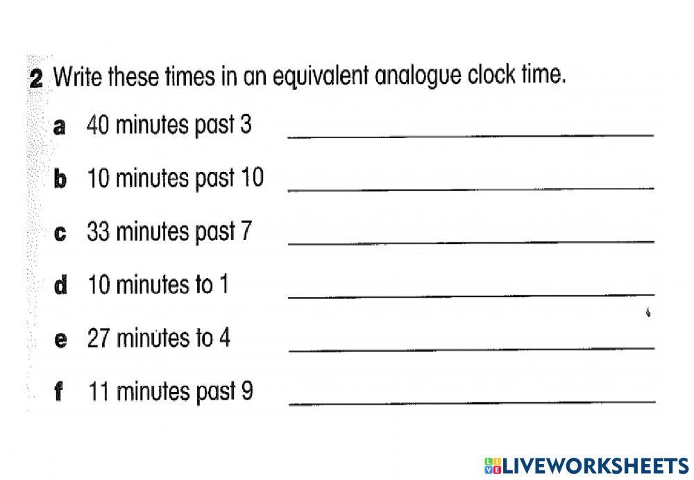 Telling time us… | Free Interactive Worksheets | 1507315