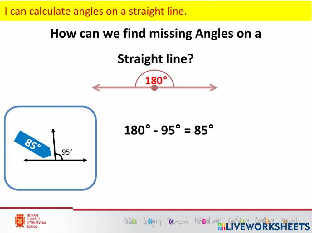 Angles at a poi… | Free Interactive Worksheets | 1507615