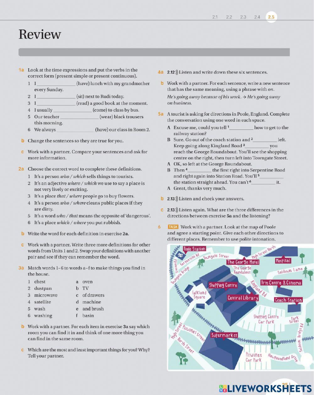 Navigate B1-Review 2 worksheet | Live Worksheets
