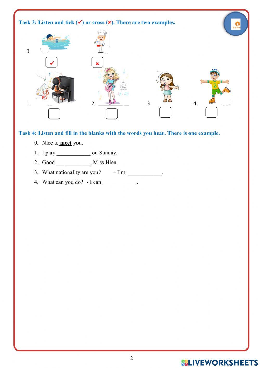giua ky 4 | Free Interactive Worksheets | 4123075