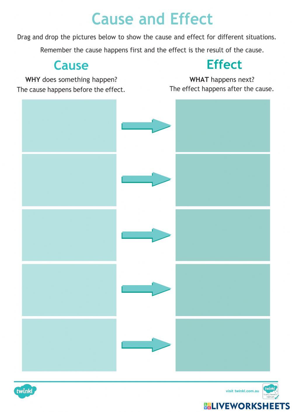 Cause and Effect | Free Interactive Worksheets | 6745020
