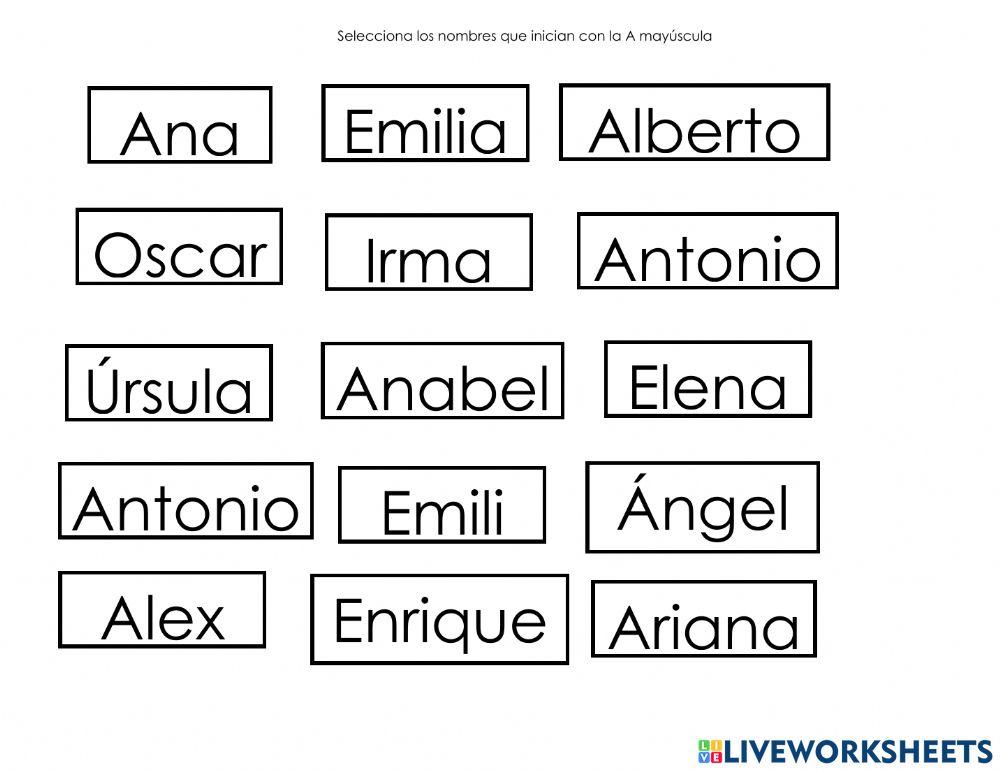 NOMBRES CON LA … | Free Interactive Worksheets | 5200877