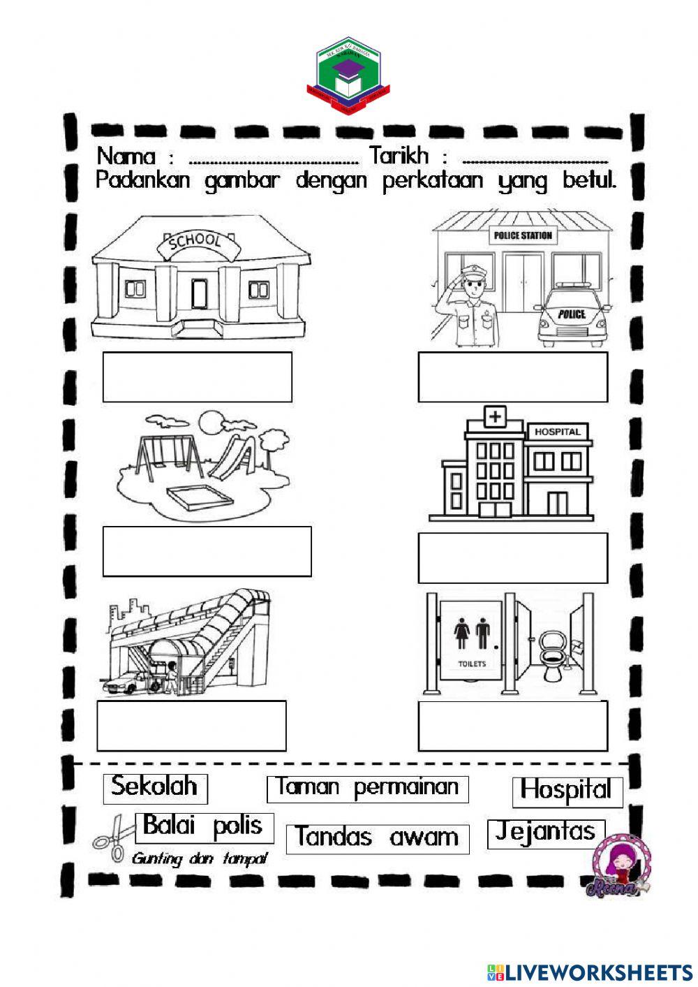 Kemudahan awam online exercise for PRASEKOLAH | Live Worksheets
