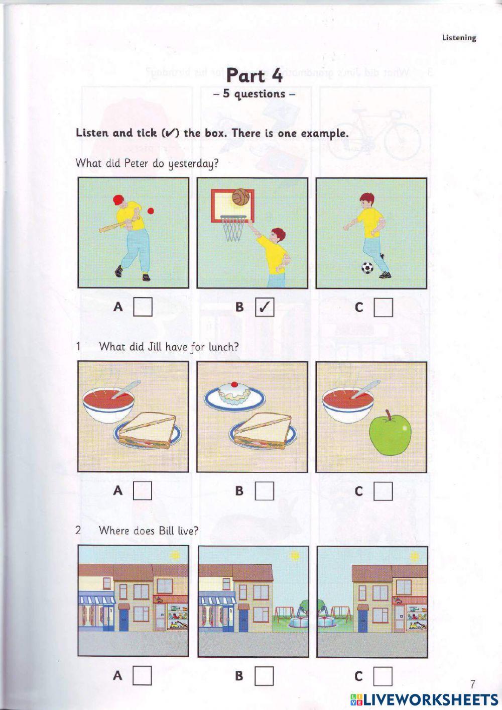 6741121 | Movers Book 2 - Test 1 - Listening