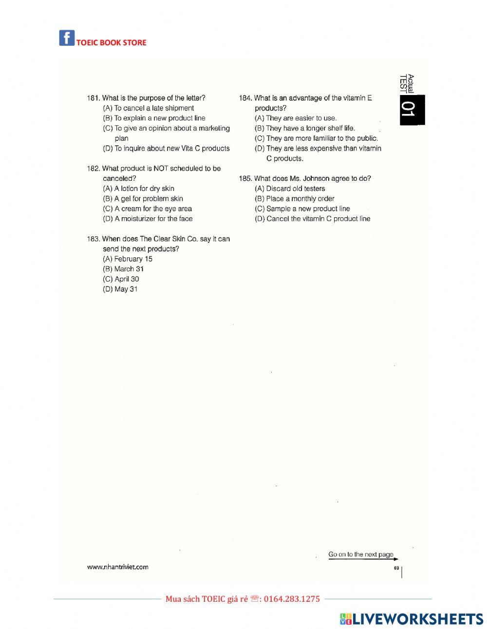 TOEIC 1 reading practice 1510093 | hagumichan | Live