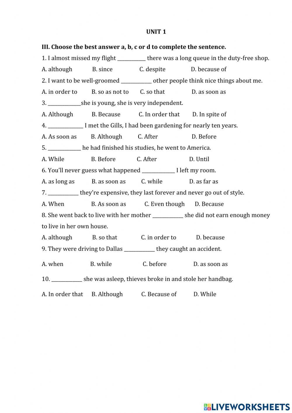 Unit 1 Mcq Worksheet Live Worksheets unit-1-mcq-worksheet-live-worksheets
