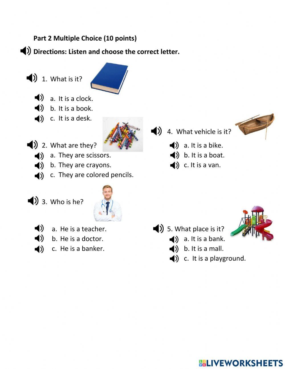 P2 Test | Jeysar Mapalo Singcol | Live Worksheets