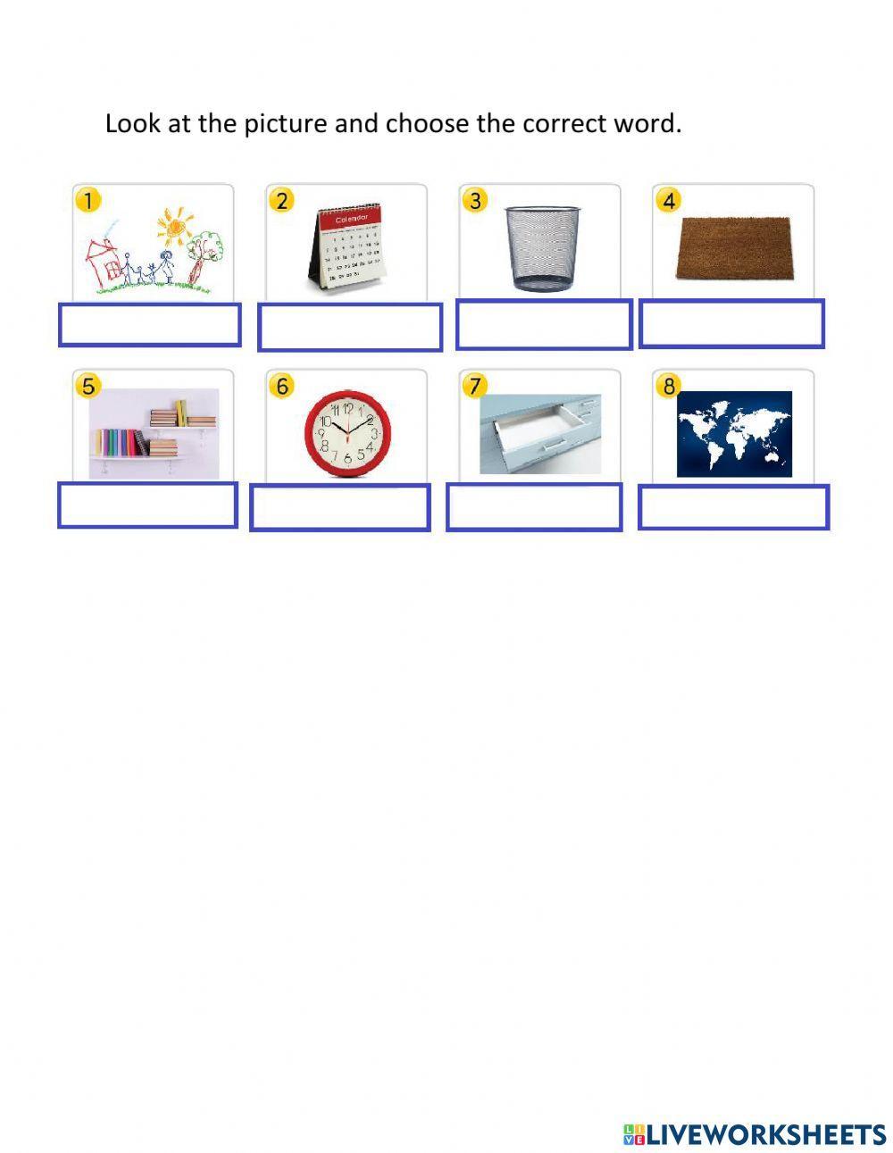 P1 things at school part 3 worksheet | Live Worksheets