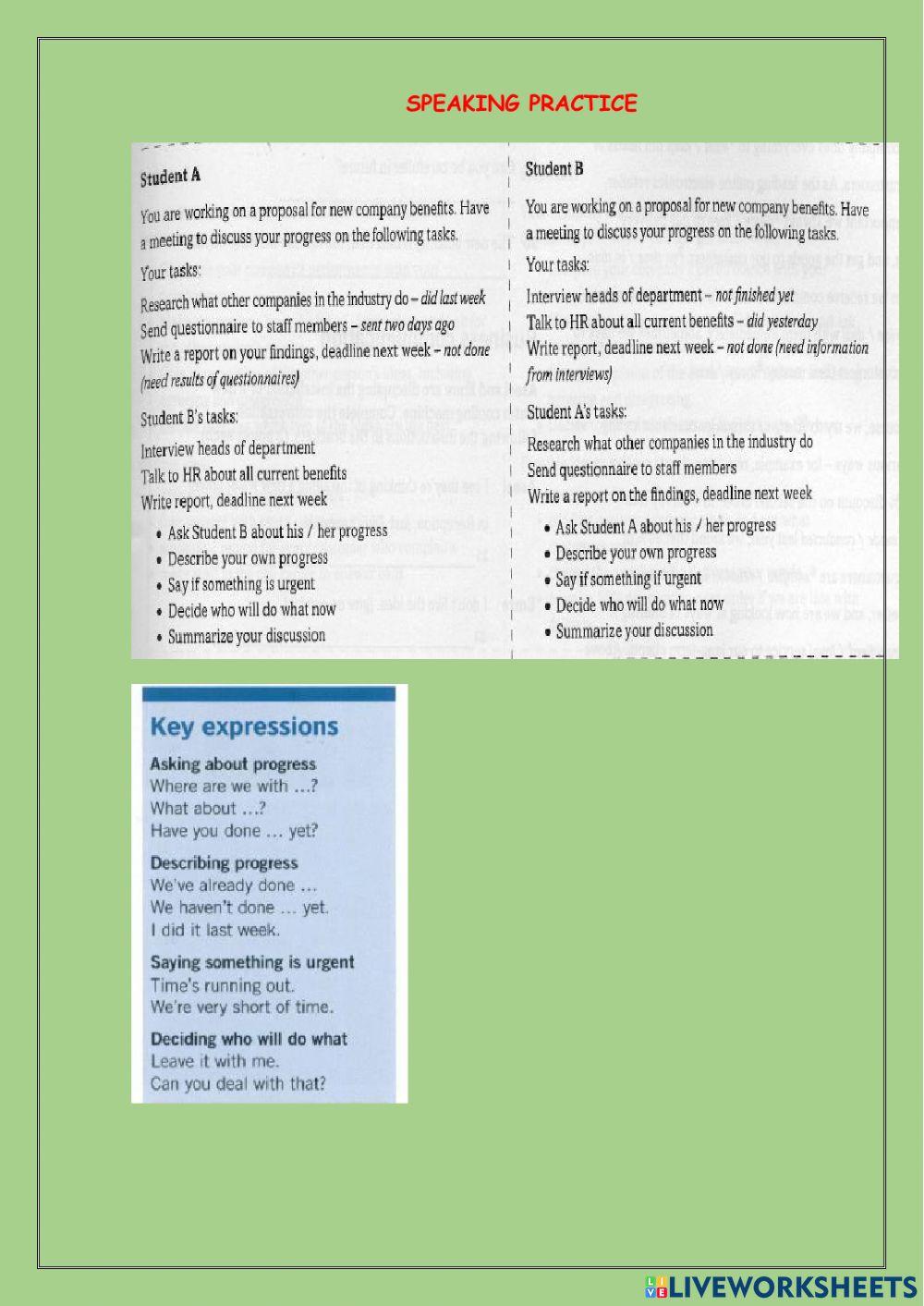 Employment BR pre worksheet | Live Worksheets