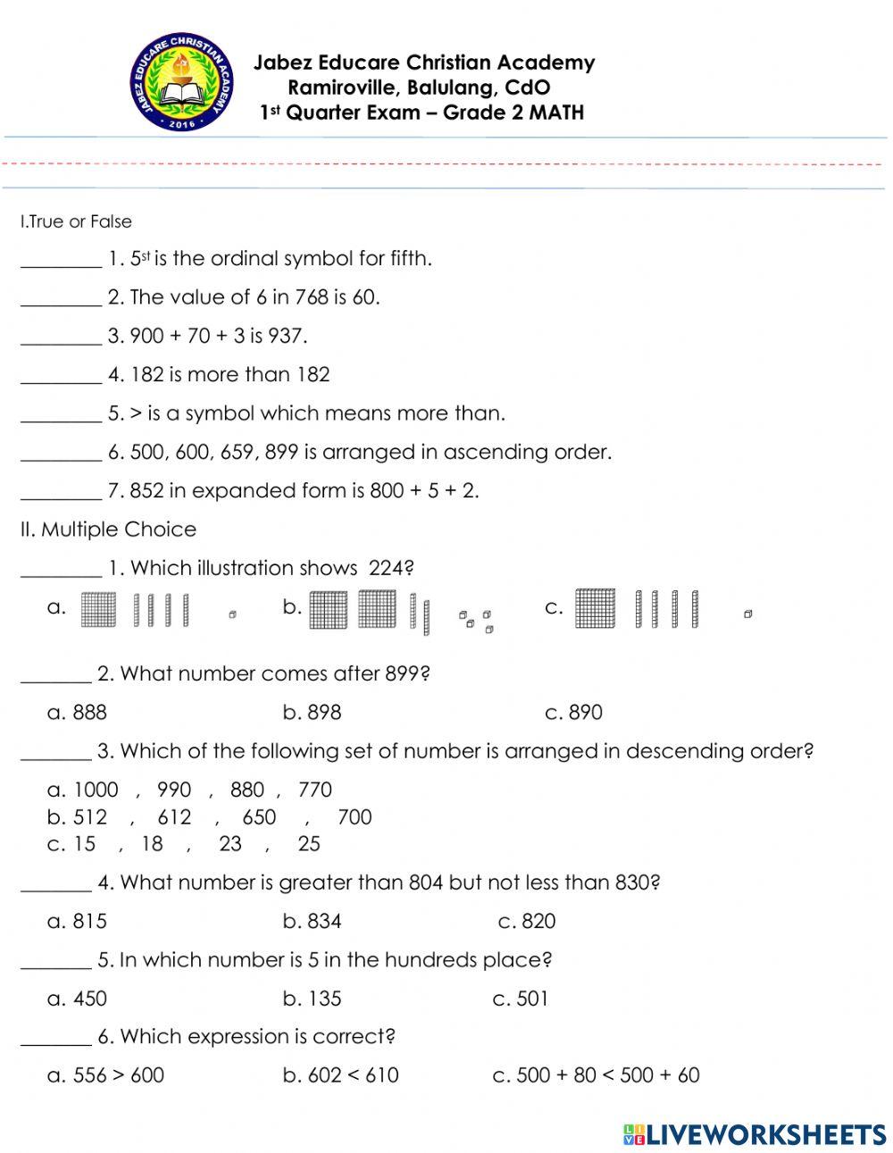 Quarter Math Quarter Math