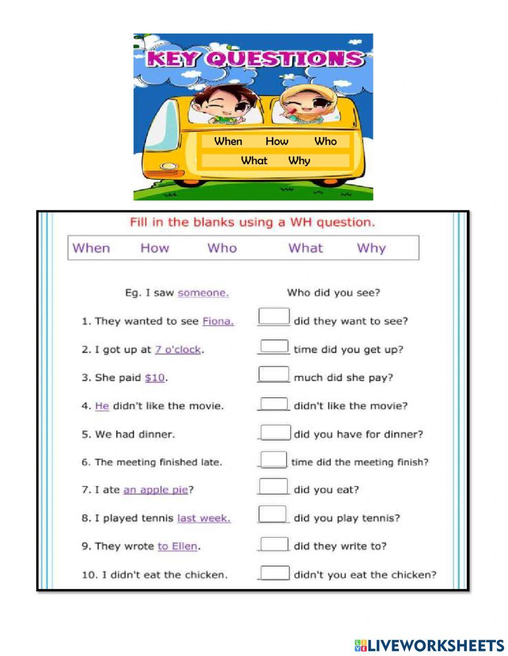 YEAR 5 - PAST SIMPLE QUESTIONS 5201938 | alice_3186