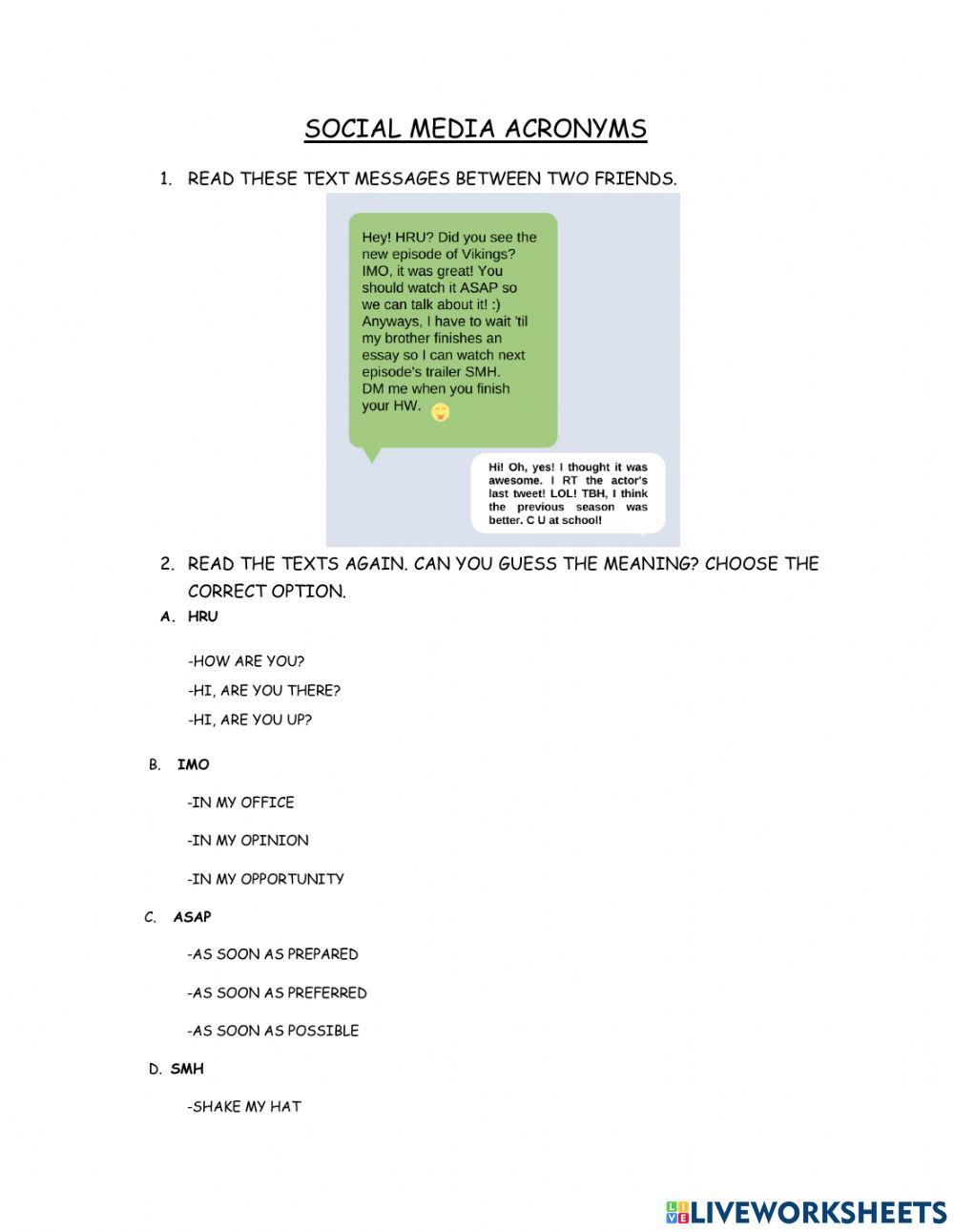 Social media acronyms | Lola Porfiglio | Live