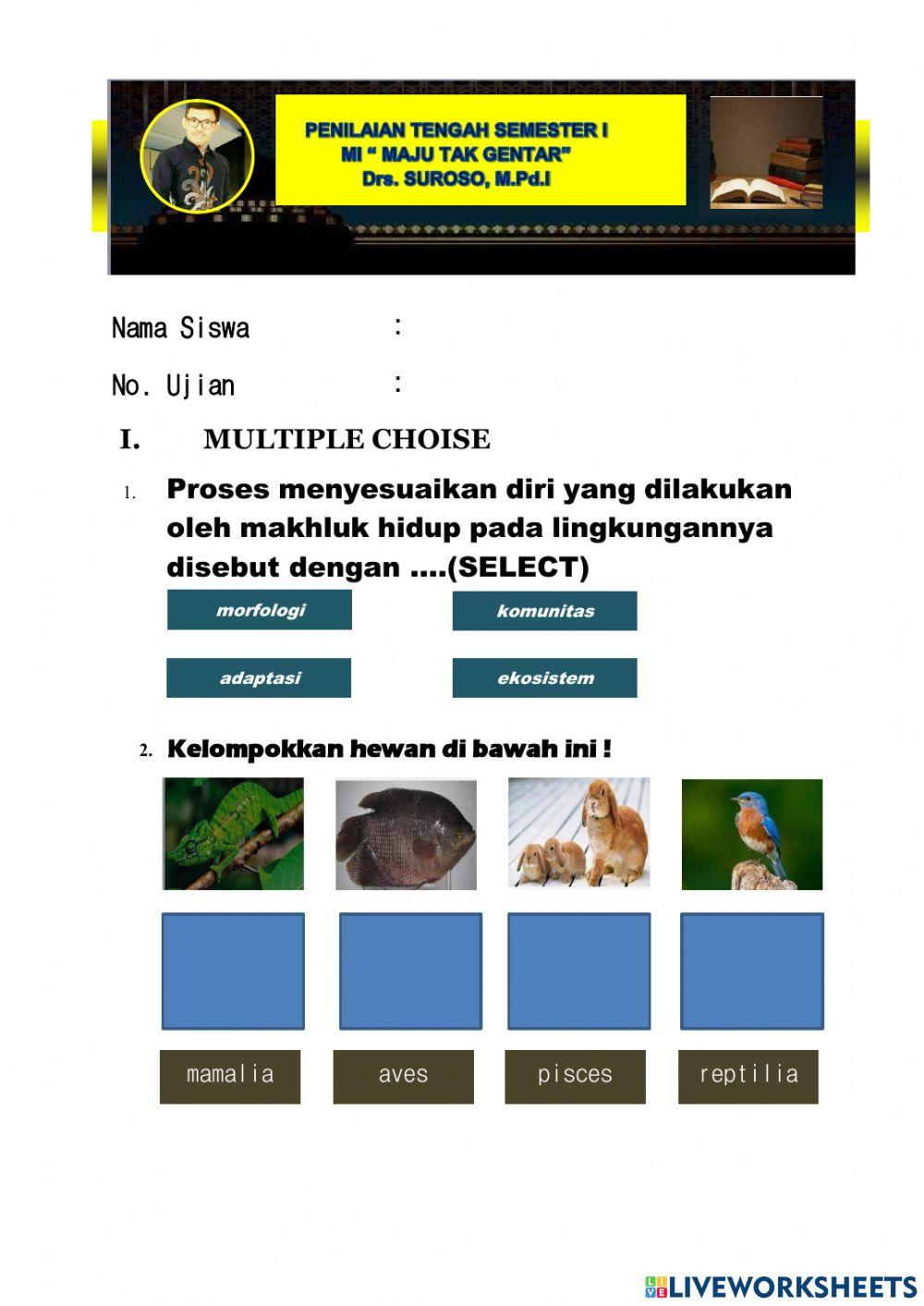 Soal digital worksheet | Live Worksheets