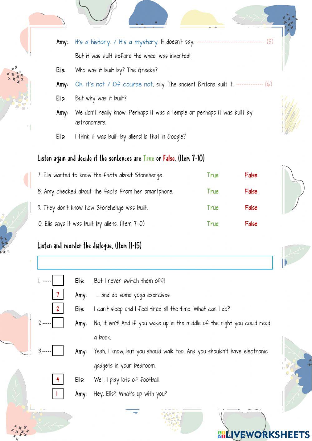 M3 English Final Exam 1-2021 online exercise for | Live Worksheets