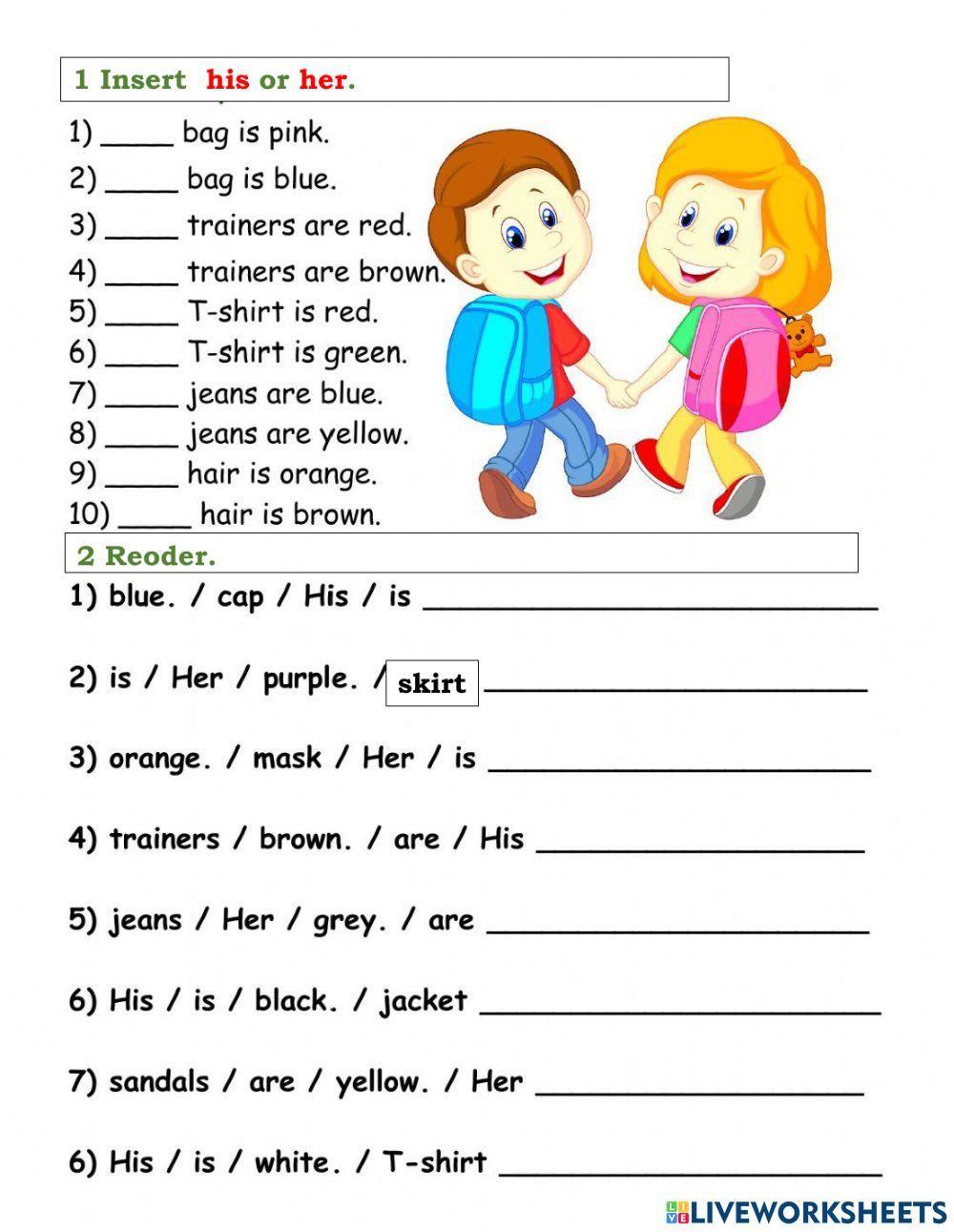 His Her Worksheet Live Worksheets his-her-worksheet-live-worksheets