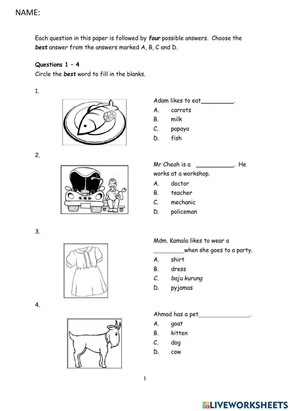 Revision year 2 | LiveWorksheets | 1512375