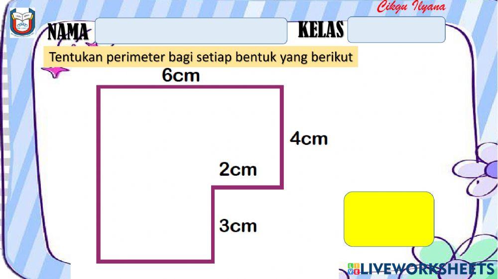 Perimeter interactive worksheet for 1 | Live Worksheets