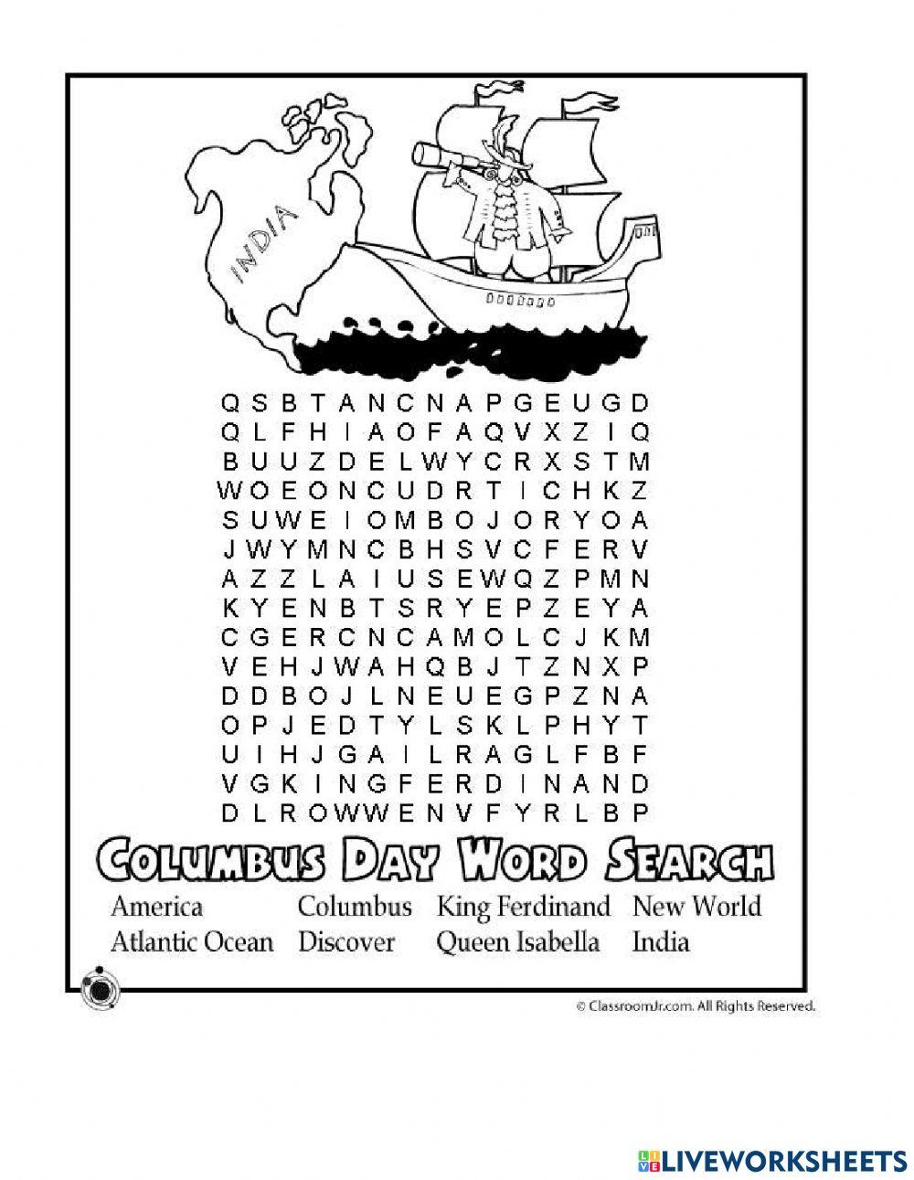 Columbus Day Online Worksheet Live Worksheets columbus-day-online-worksheet-live-worksheets