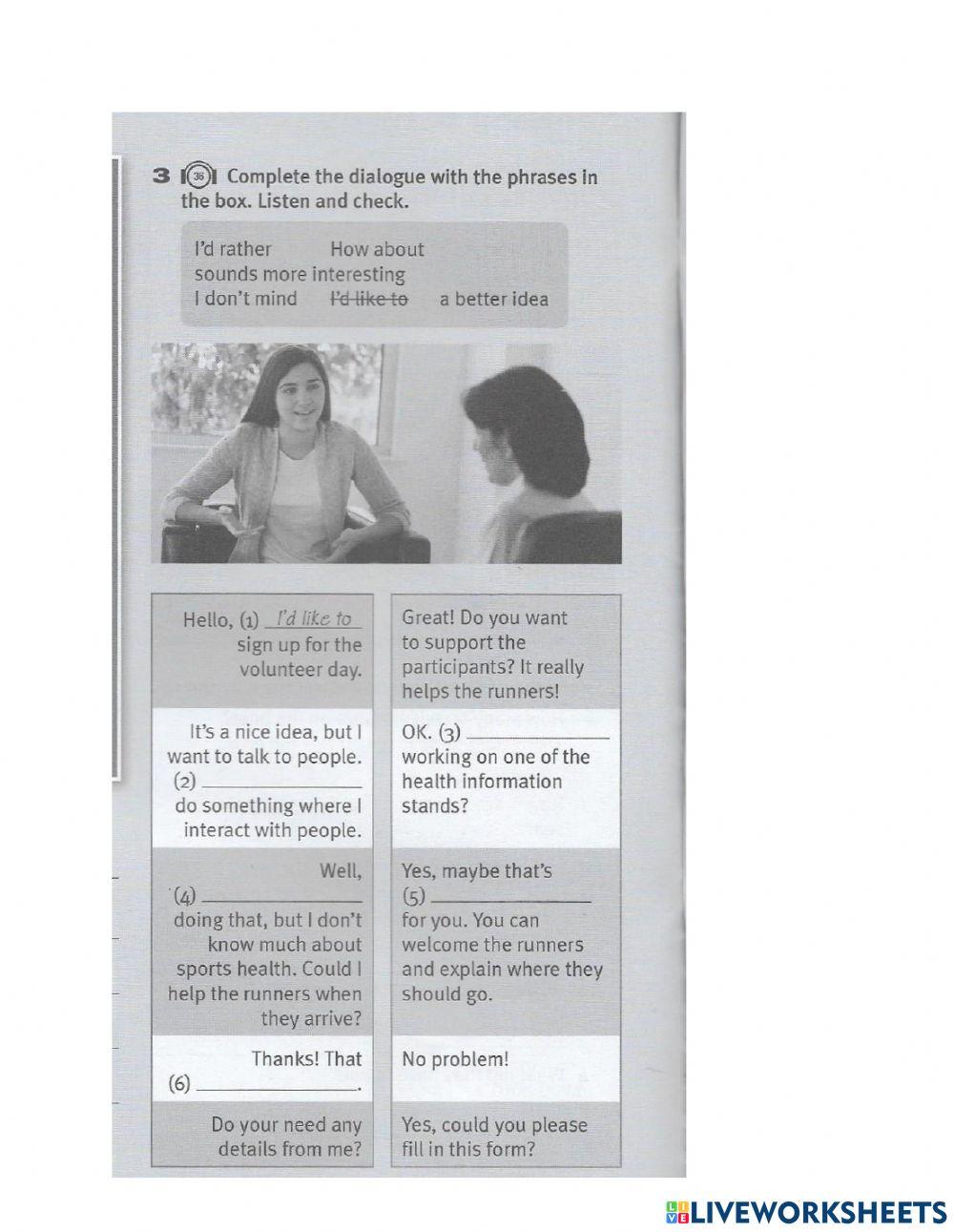 Volunteering | Free Interactive Worksheets | 1513662