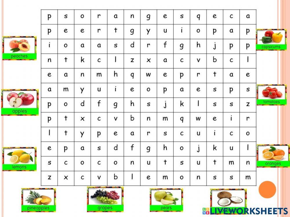 Fruits online exercise for 1 | Live Worksheets
