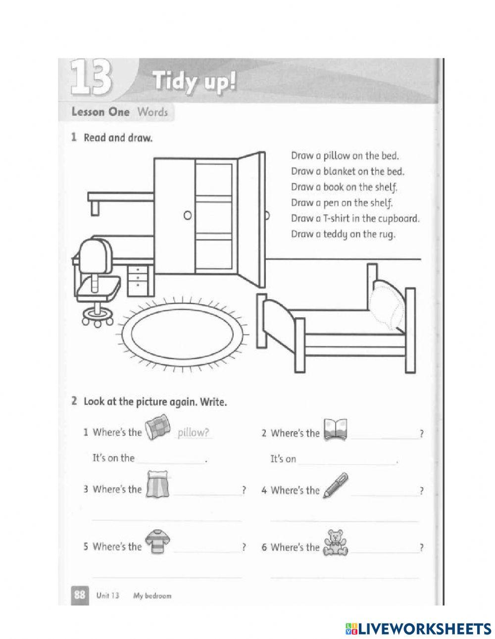 Tidy up exercise for grade 4 | Live Worksheets