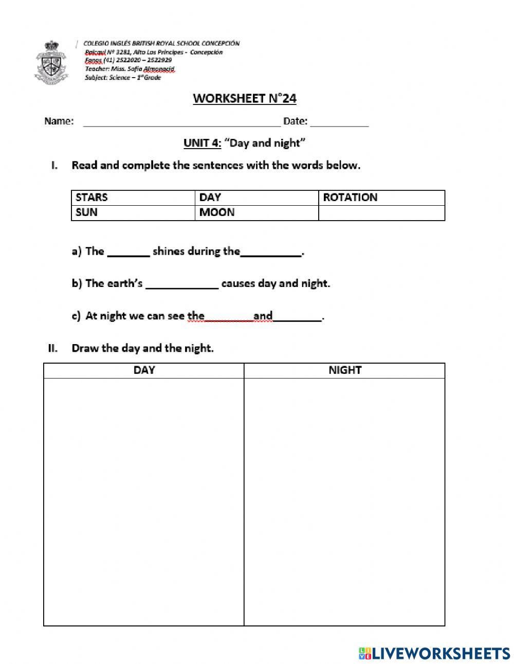 Science primero worksheet | Live Worksheets