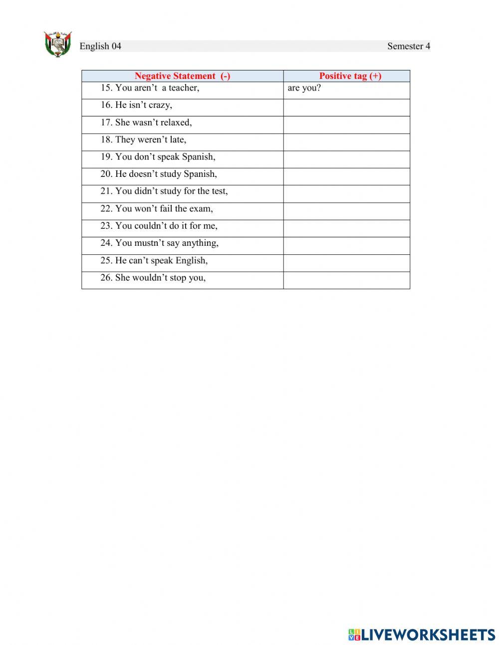 4120087 | Question Tags Negative | Pola de Buitleir