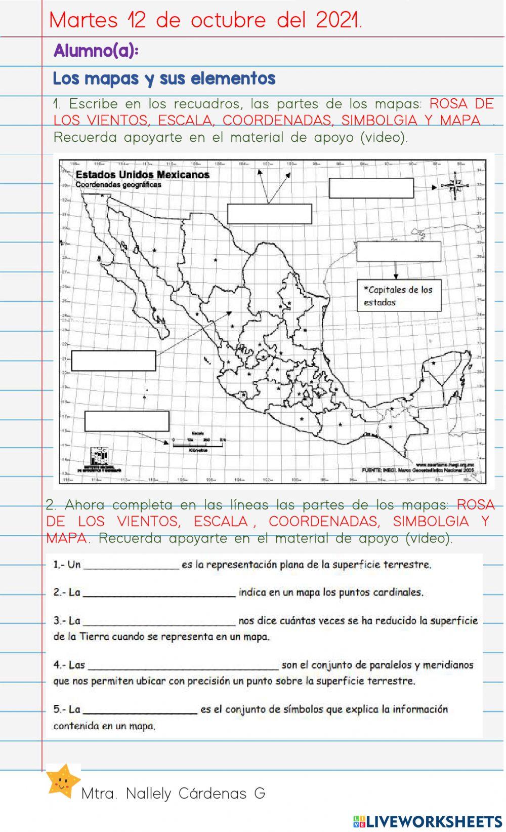 Los Mapas Y Elementos Worksheet Live Worksheets - Vrogue.co