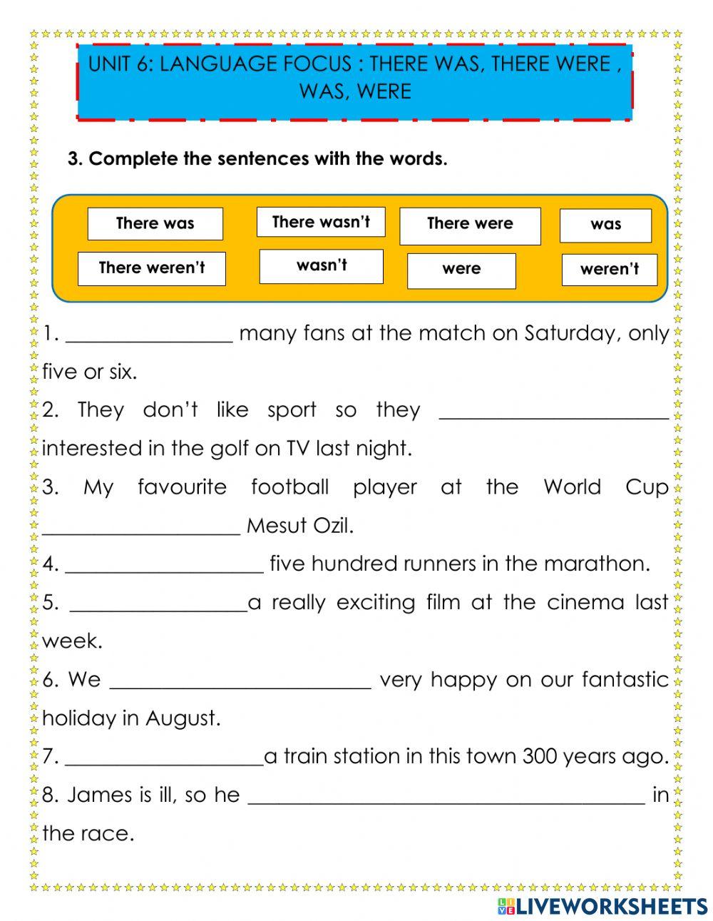 Year 5 Unit 6 interactive worksheet | Live Worksheets