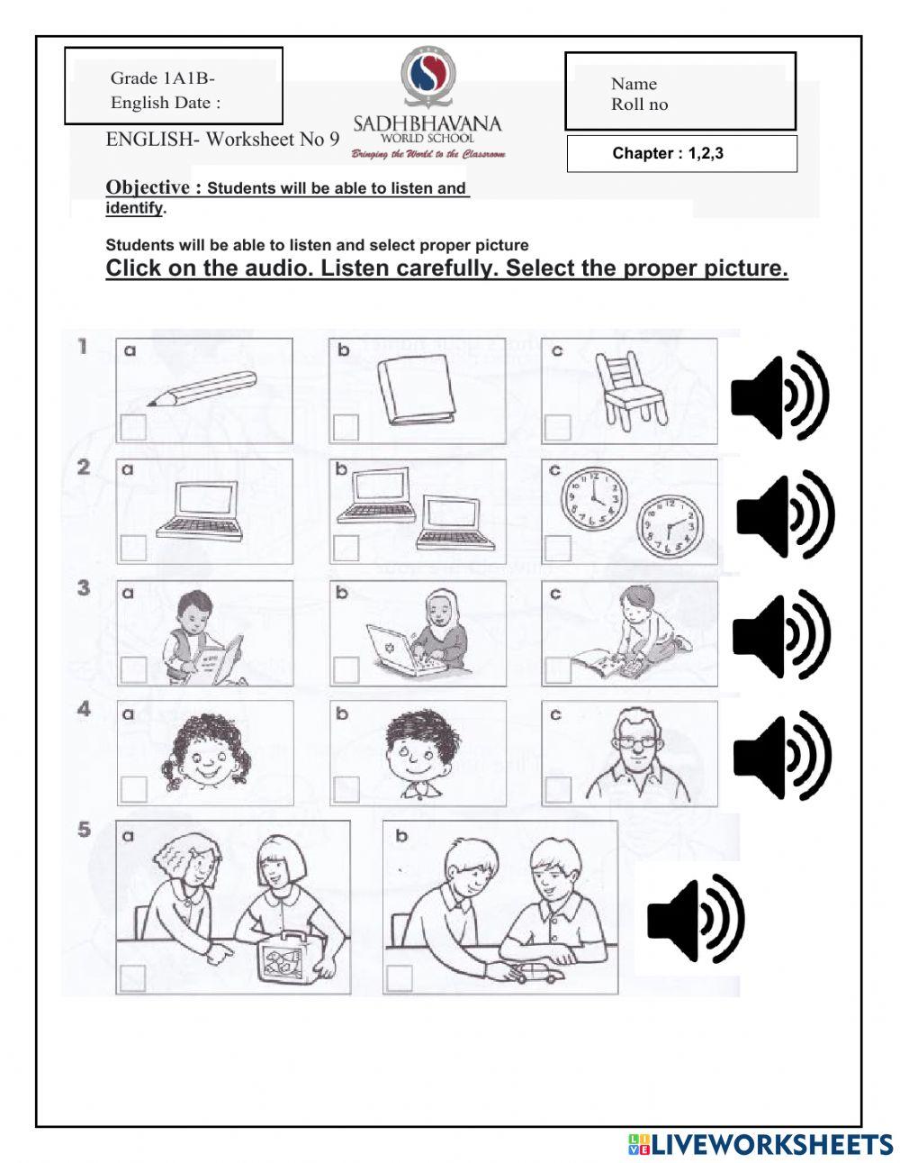 English Listening online activity | Live Worksheets