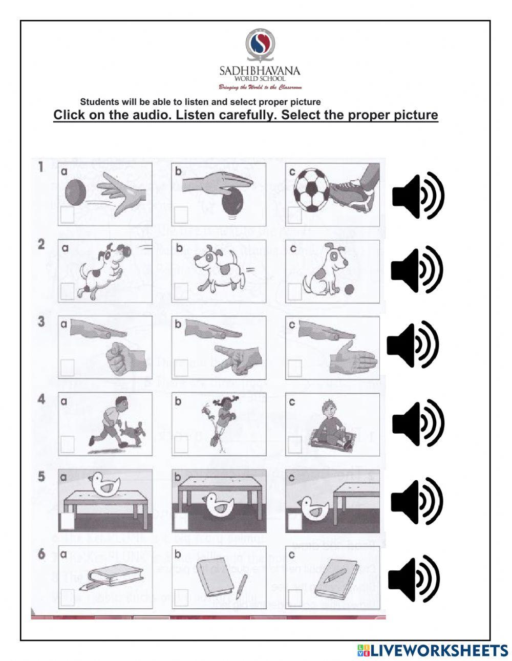 English Listening online activity | Live Worksheets