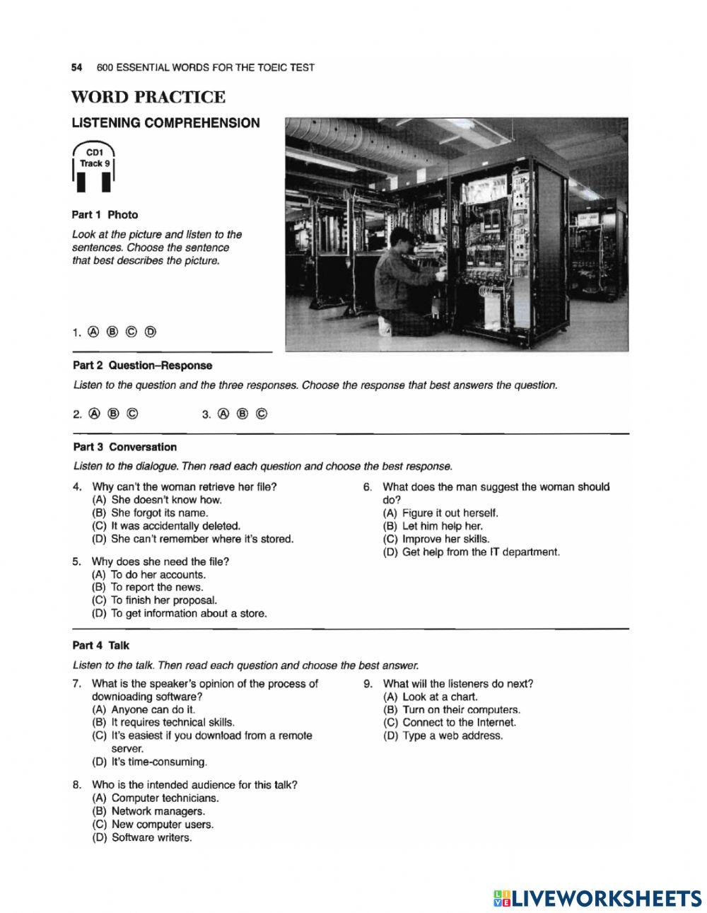 Vocab u9 toeic worksheet | Live Worksheets