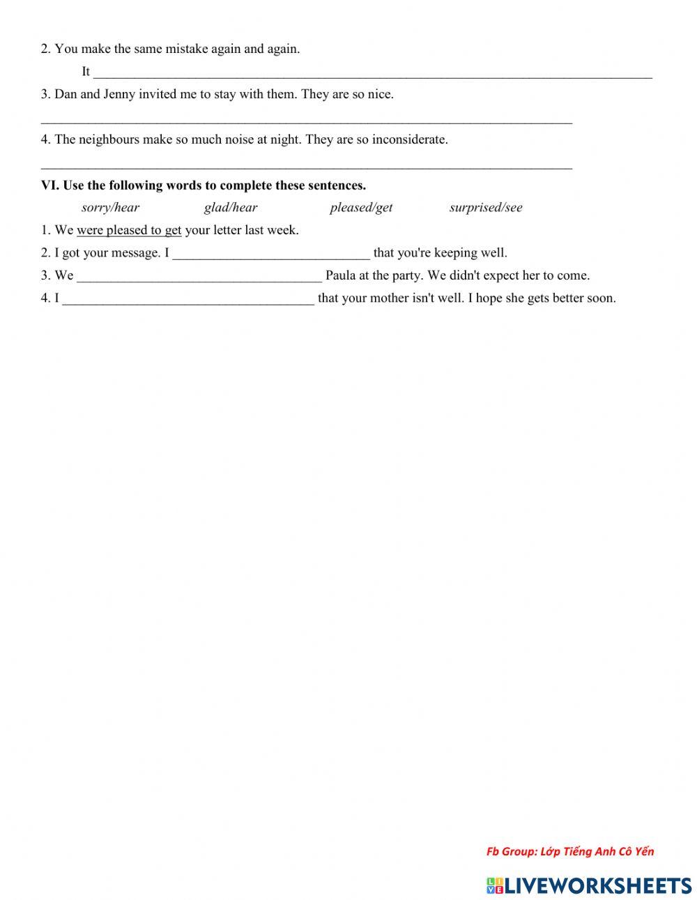 Practice unit 3 - Writing worksheet | Live Worksheets