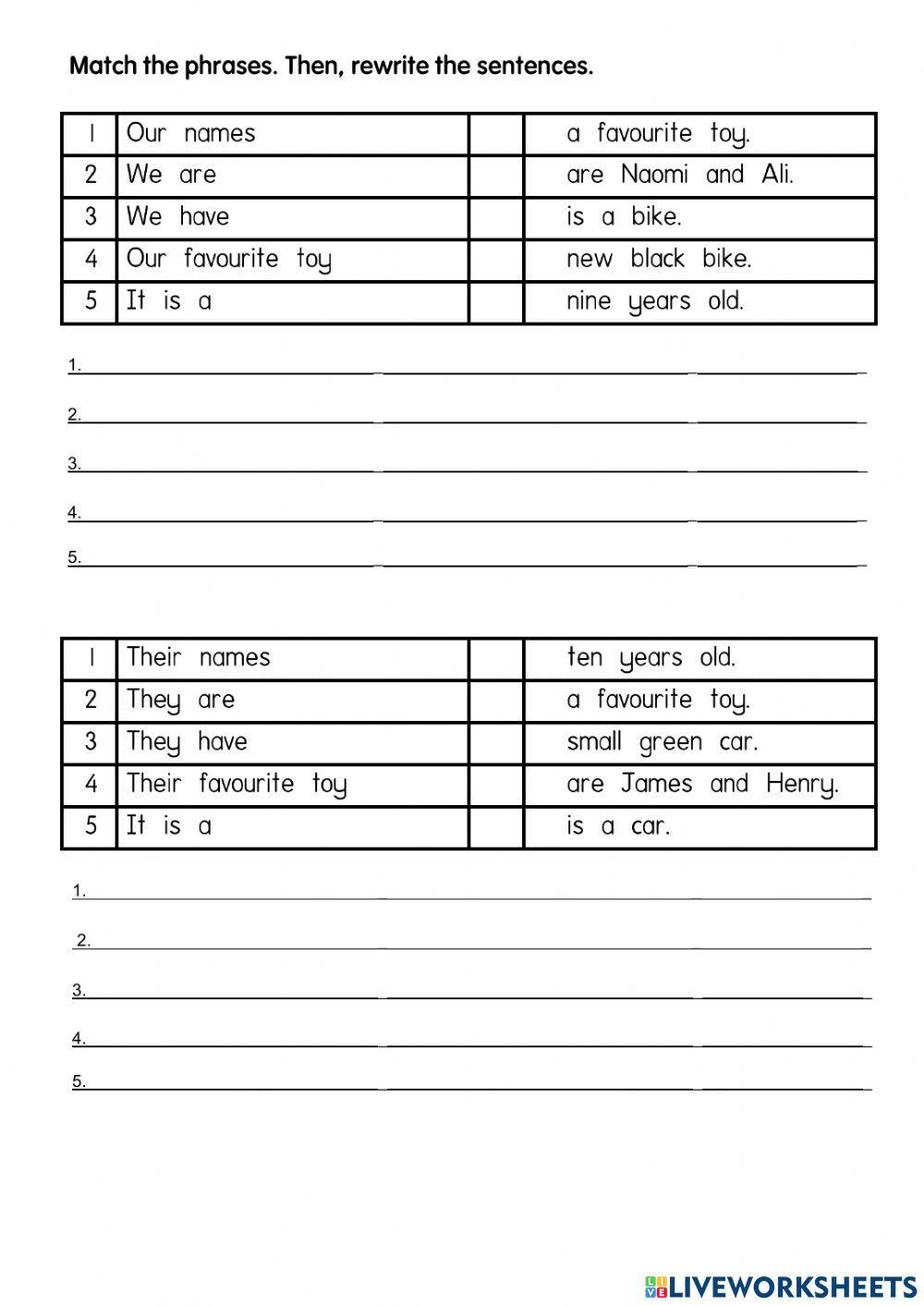 1516958 | Year 2 Simple Sentences | msnabihah