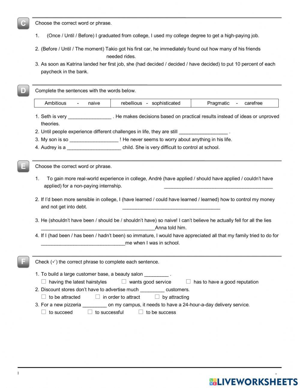 Interchange 5th… | Free Interactive Worksheets | 6742884